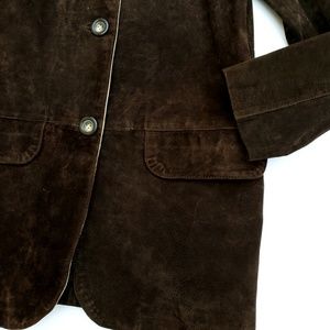 Vintage | Jackets & Coats | Vintage Leather Color Block Brown Tan Coat ...